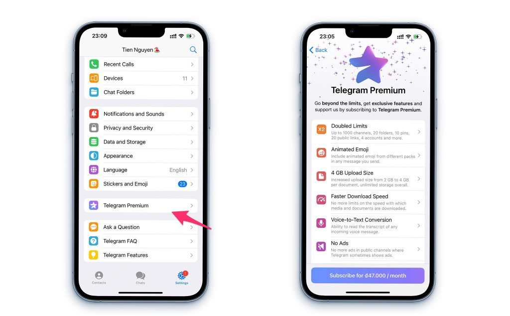 Telegram bất ngờ giảm giá Premium chỉ 47K/tháng tại Việt Nam